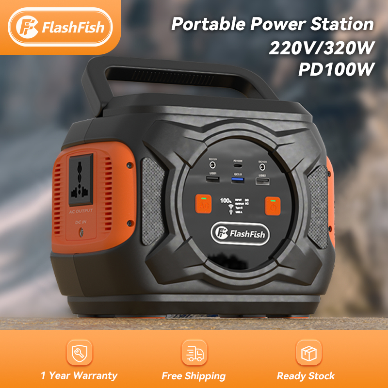 320W 292Wh | FlashFish Portable Power Supply 80000mAh Wireless Charging Powerbank Power Station ...