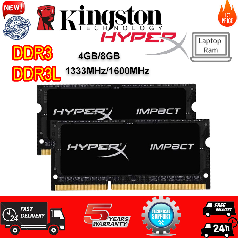 Kingston Hyperx DDR3L DDR3 Laptop RAM 4GB/8GB 1333/1600MHZ SODIMM Memory Stick PC3L-12800S ...