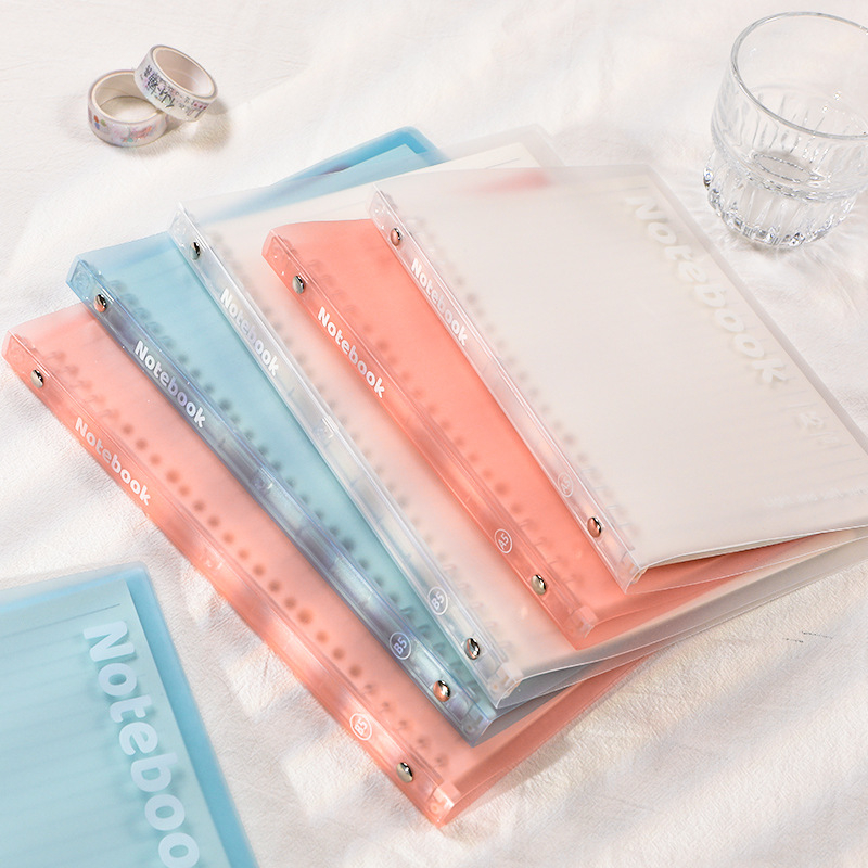 Letit Frosted Morandi Color Loose Leaf Notebook A5/B5 Note Books Spiral ...