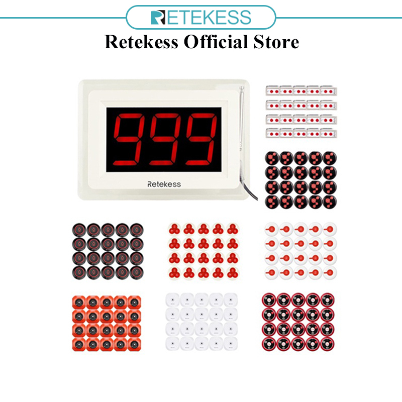 RETEKESS T114 Wireless Queue Restaurant Calling System Wireless Waiter ...