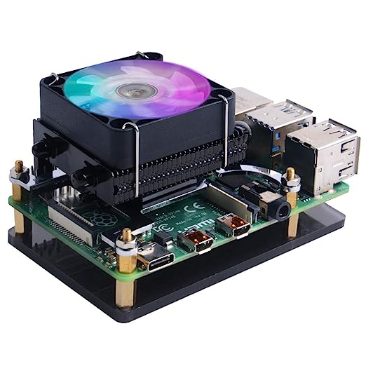 52pi Raspberry Pi 4 Fan Raspberry Pi Low Profile Cpu Cooler With Rgb Cooling Fan And Raspberry 