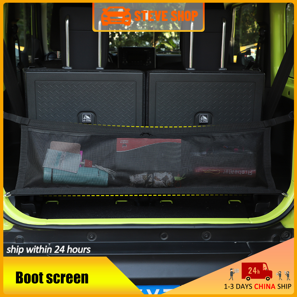 [Steve Shop] Car Black Trunk Cargo Safety Net with Pocket for Suzuki ...