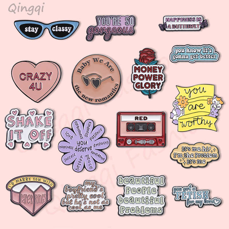 Stay Classy Enamel Pins You Are Enough You Deserve Brooches Lapel ...