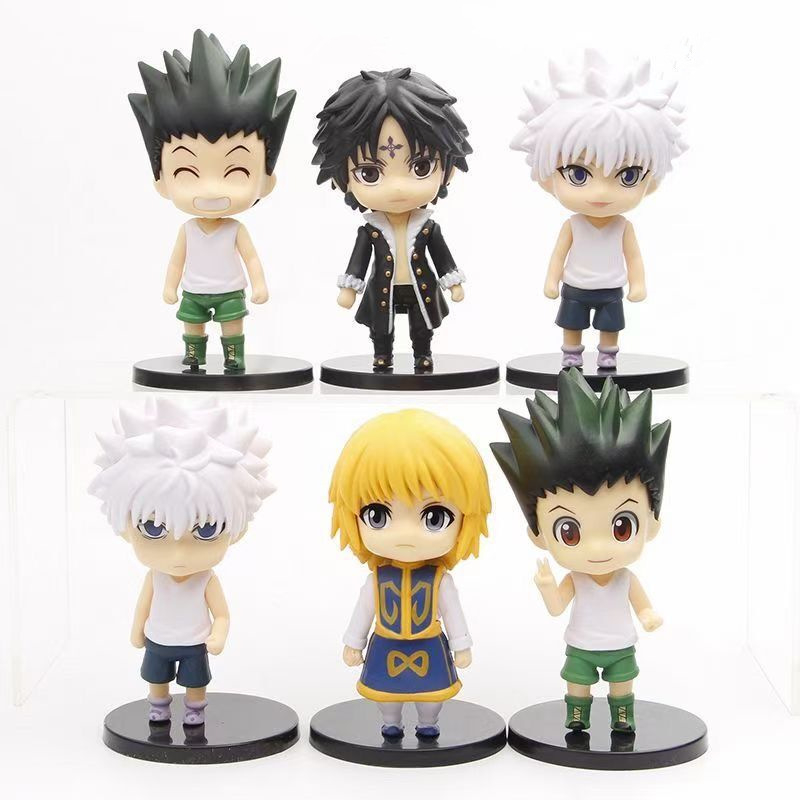 6Pcs/Set 10cm Anime Hunter × Hunter Gon Freecss Killua Zoldyck Kurapika ...