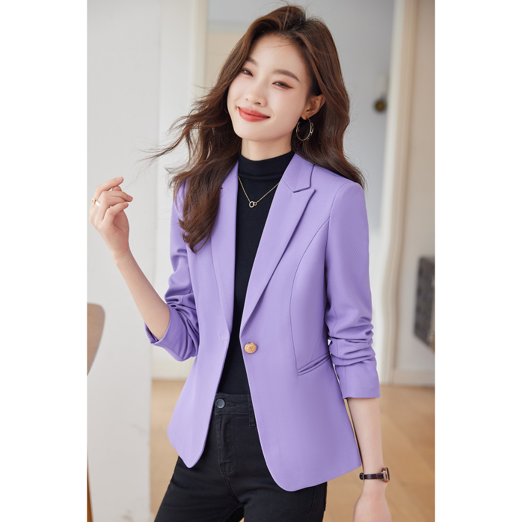 Read stock!!!Apricot Blazers for Women 2023 New Fashion Office Ladies ...