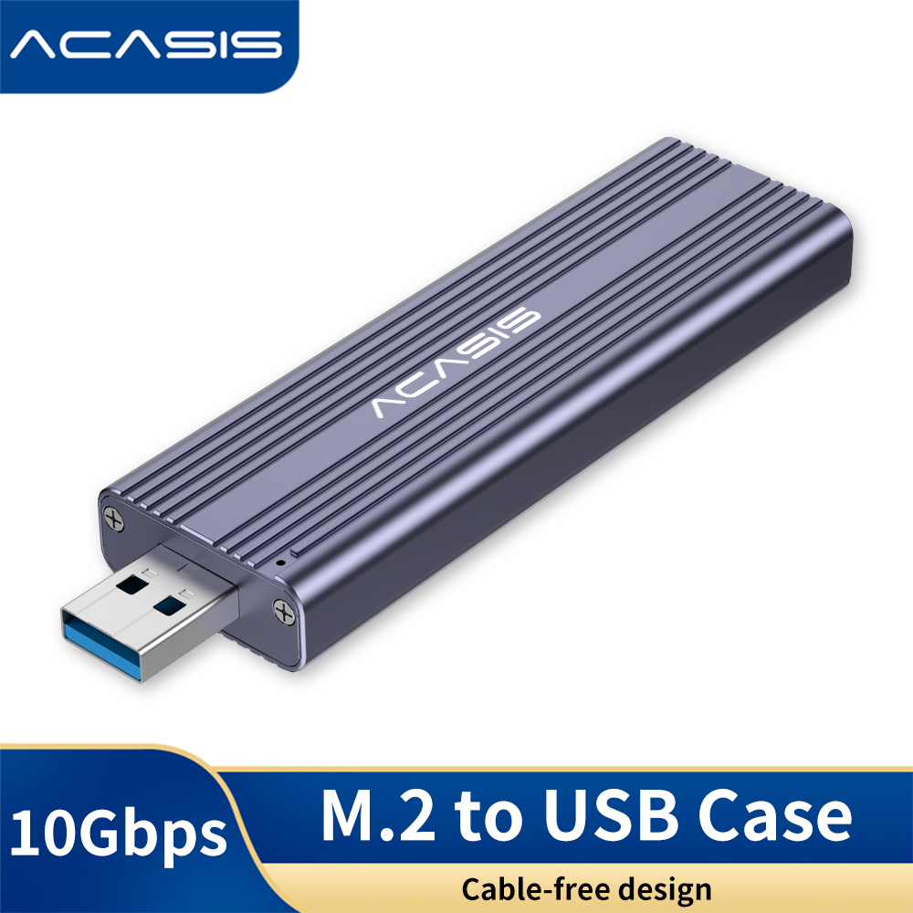 ACASIS Cable-Free M.2 SSD Enclosure NVME/SATA to USB Case Adapter USB 3 ...