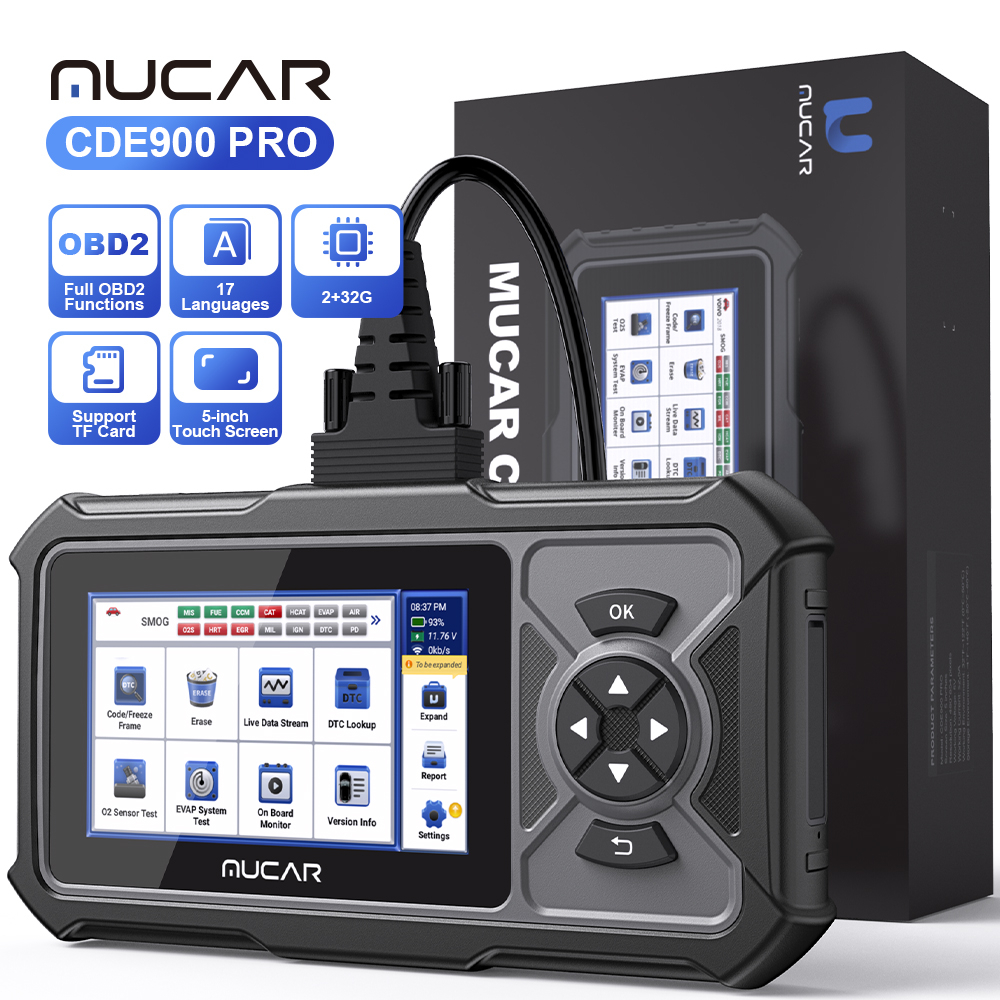 MUCAR CDE900 PRO OBD2 Scanner Diagnostic Scan Tool All System OBDII Car ...
