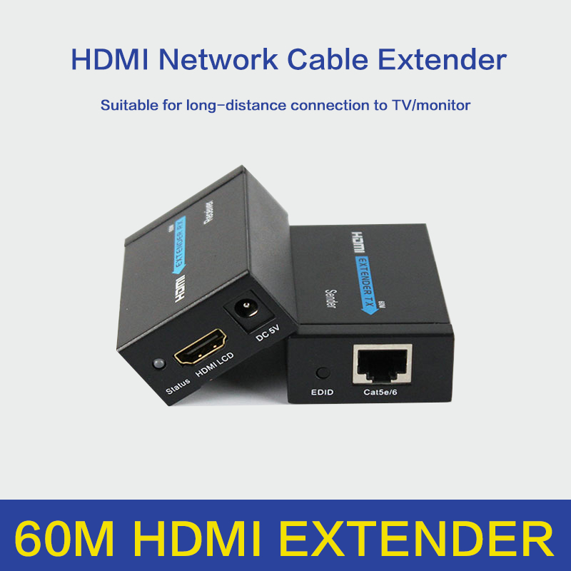 60M HDMI Extender | HDMI to RJ45 Connector 1080P HDMI Network Signal ...