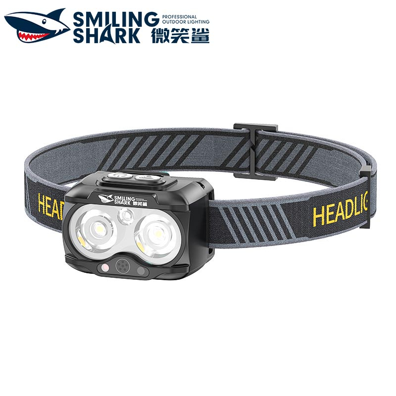 SmilingShark TD8020 Mini LED Headlight Super Bright White/Yellow ...