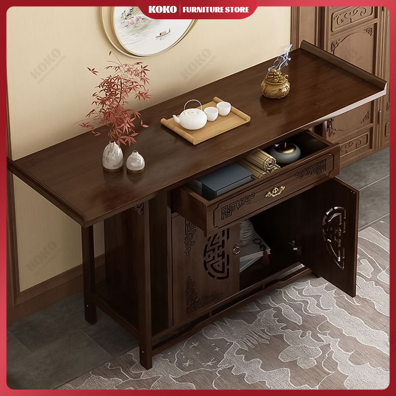 Entrance table solid wood Chinese-style table entry case Entrance table ...