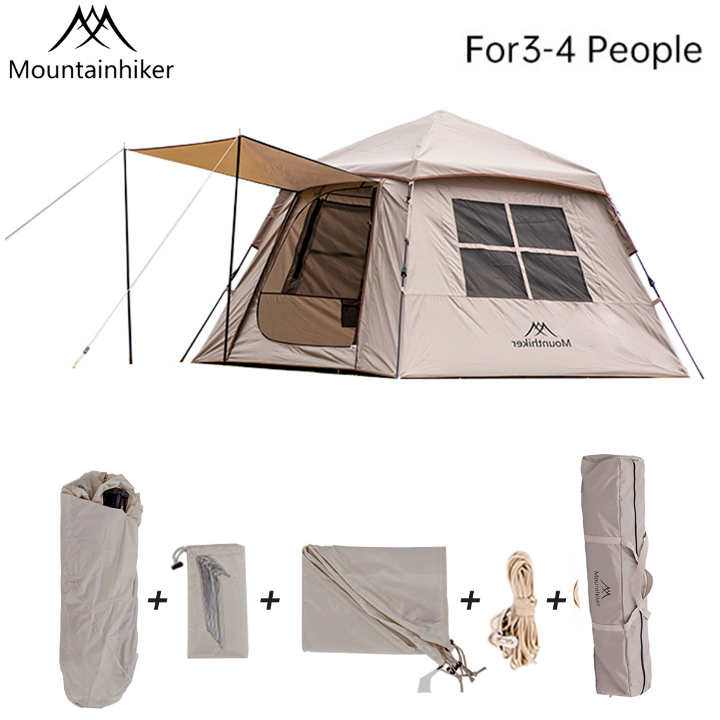 Mountainhiker Automatic Tent, Size 3-4 Persons, 2 Doors, 2 Windows ...