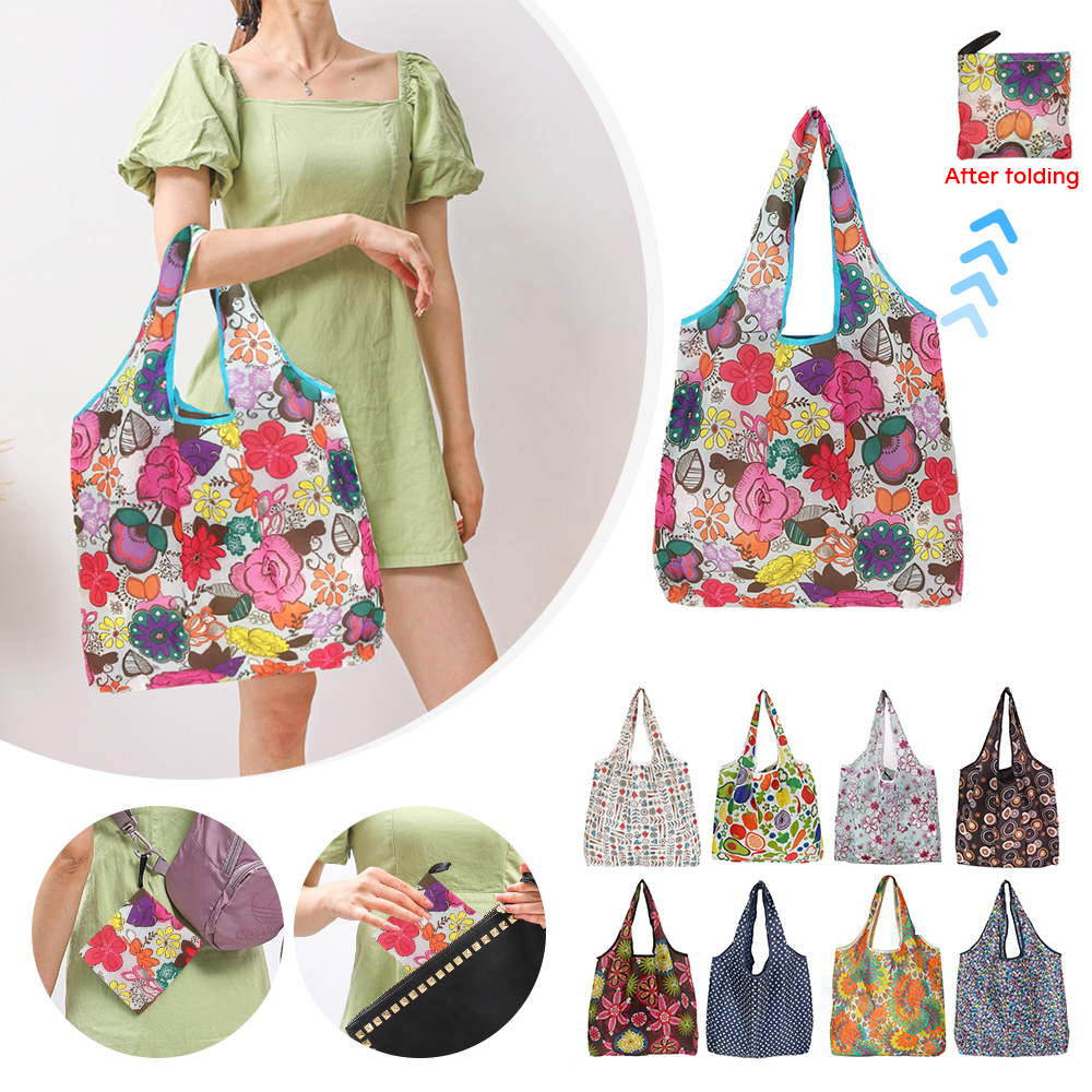 Foldable Shopping Bag Handy Reusable Shopping Bags Tote Pouch Recycle ...