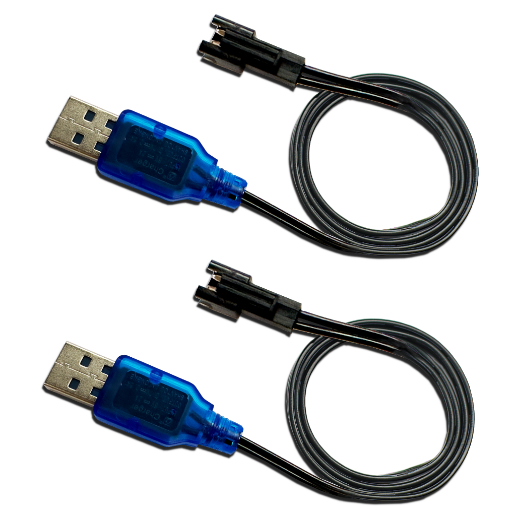 3.7V USB Charger Cable with SM-2P Plug Connector for RC Amphibious Stunt Car Boat Trucks Battery ...