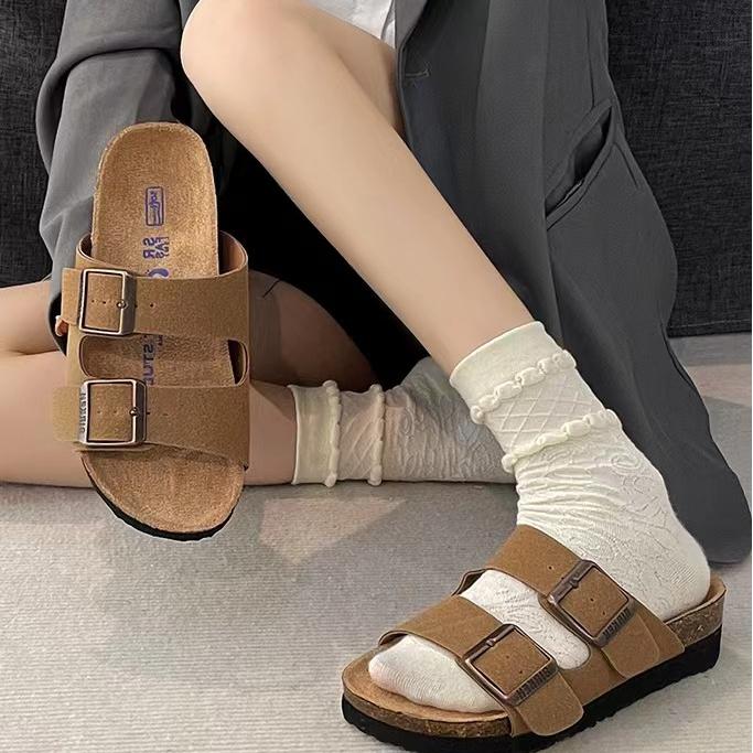 BK slippers double-breasted for better wearing comfort Cork footbed ...