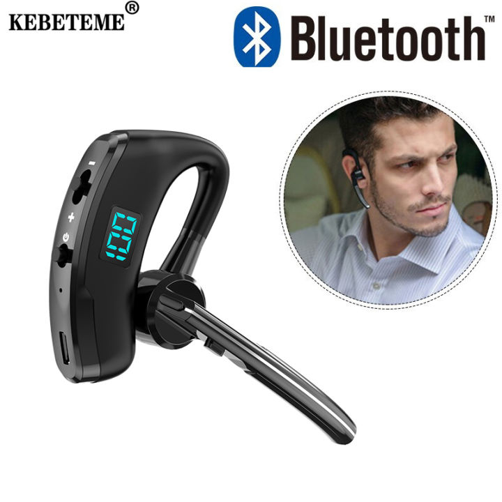 V8 V9 Wireless Handsfree Bluetooth Headset Stereo Earphones Business Ear Hook Headphone With Mic ...