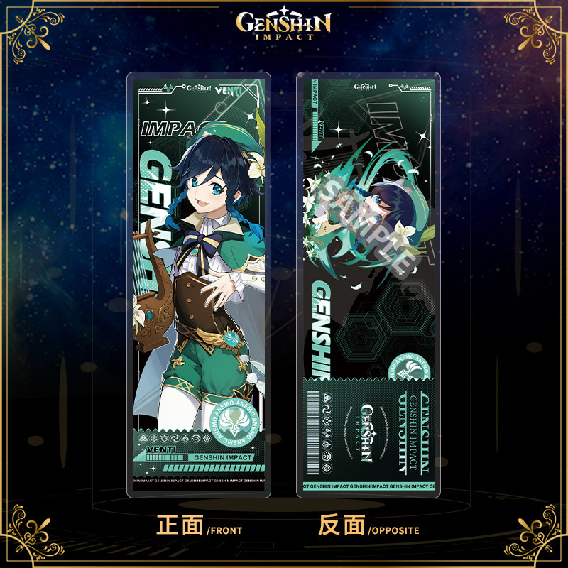 Genshin impact bookmark Lynette nahida double-sided collection card ...