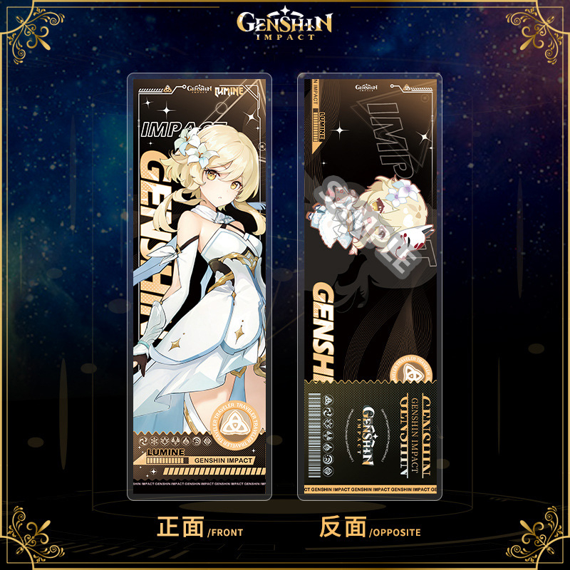 Genshin impact bookmark Lynette nahida double-sided collection card ...