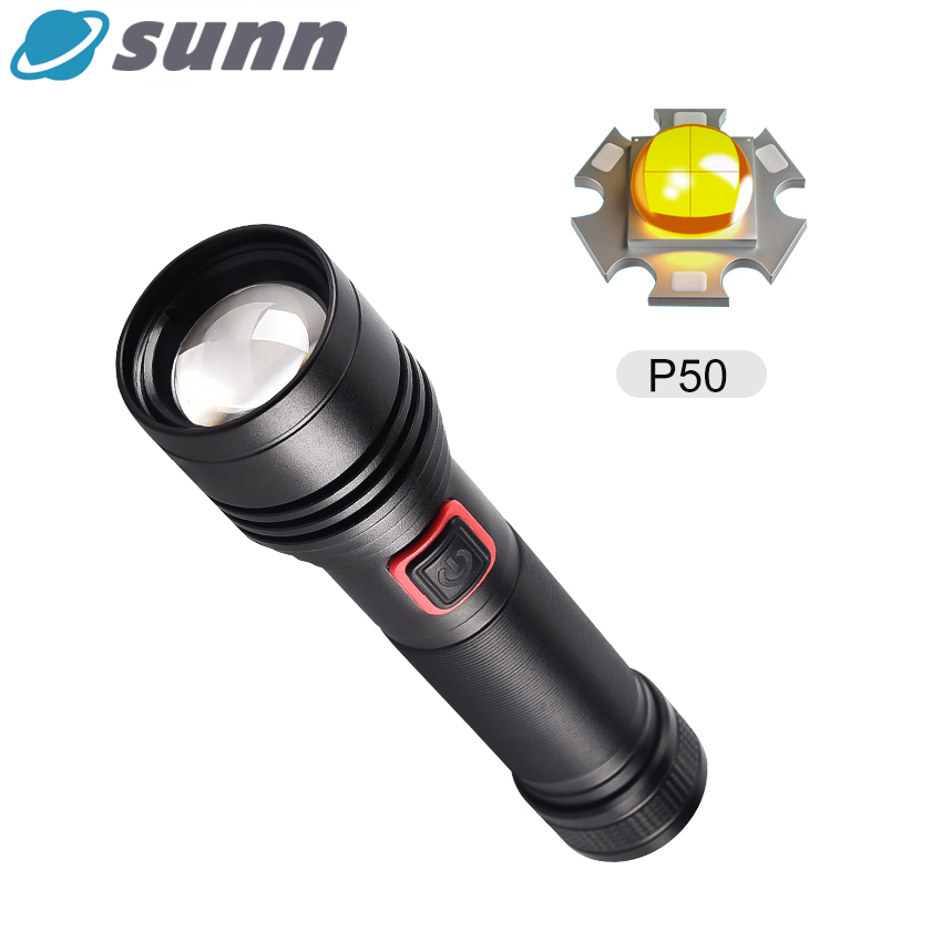 SUNN Flashlight Multifunctional P50 Mini Torch Light White Laser ...