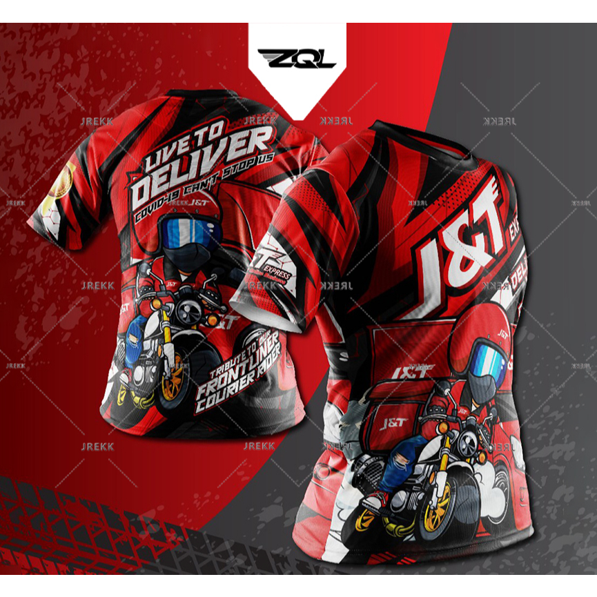 [Ready Stock] Frontliner Jnt Express sport shirt men jerseys tshirt ...