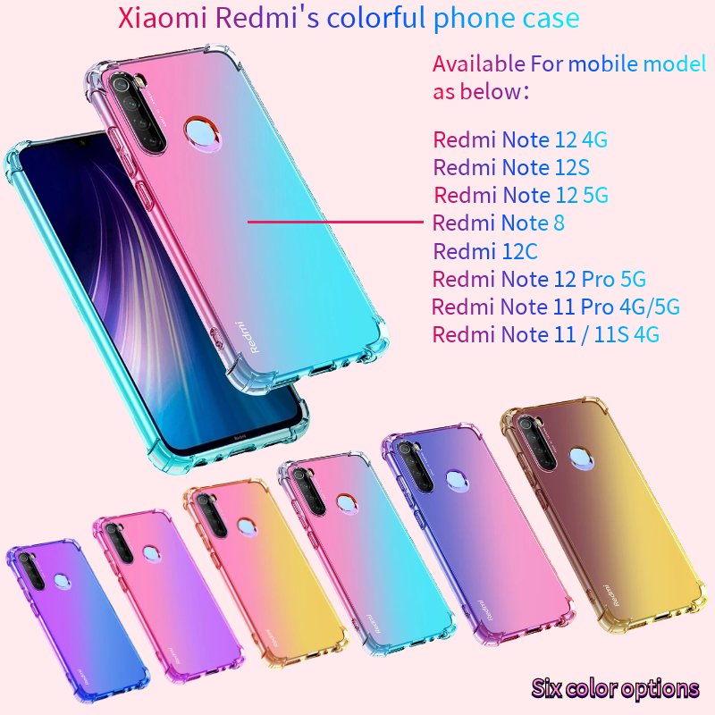 Redmi Note 8 Note12 4G 12S 12 12C Note 11 12 Pro 5G 11S Rainbow Soft ...