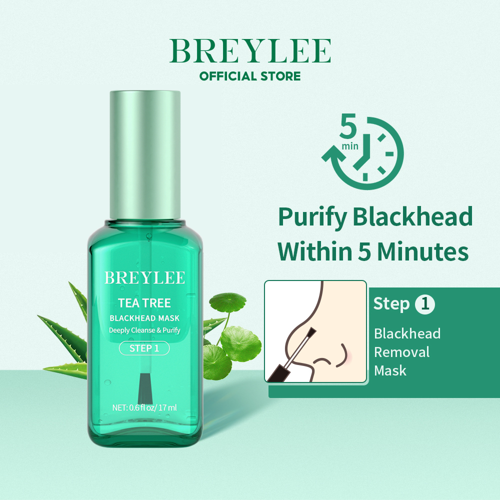 BREYLEE Blackhead Remover Serum Black Mask Essence Peeling Off Mask ...