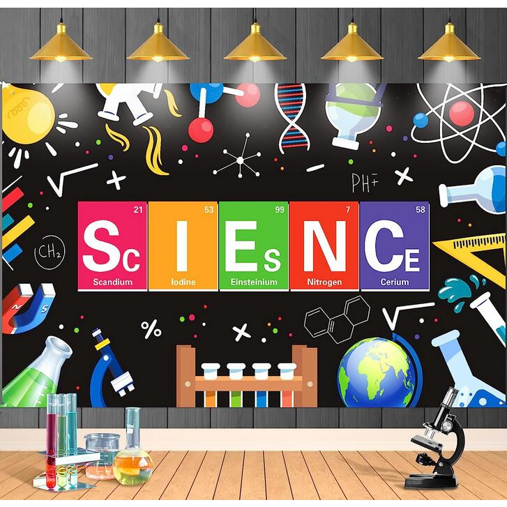 5x3ft Science Photography Backdrop Mad Sciencist Theme Birthday Party ...
