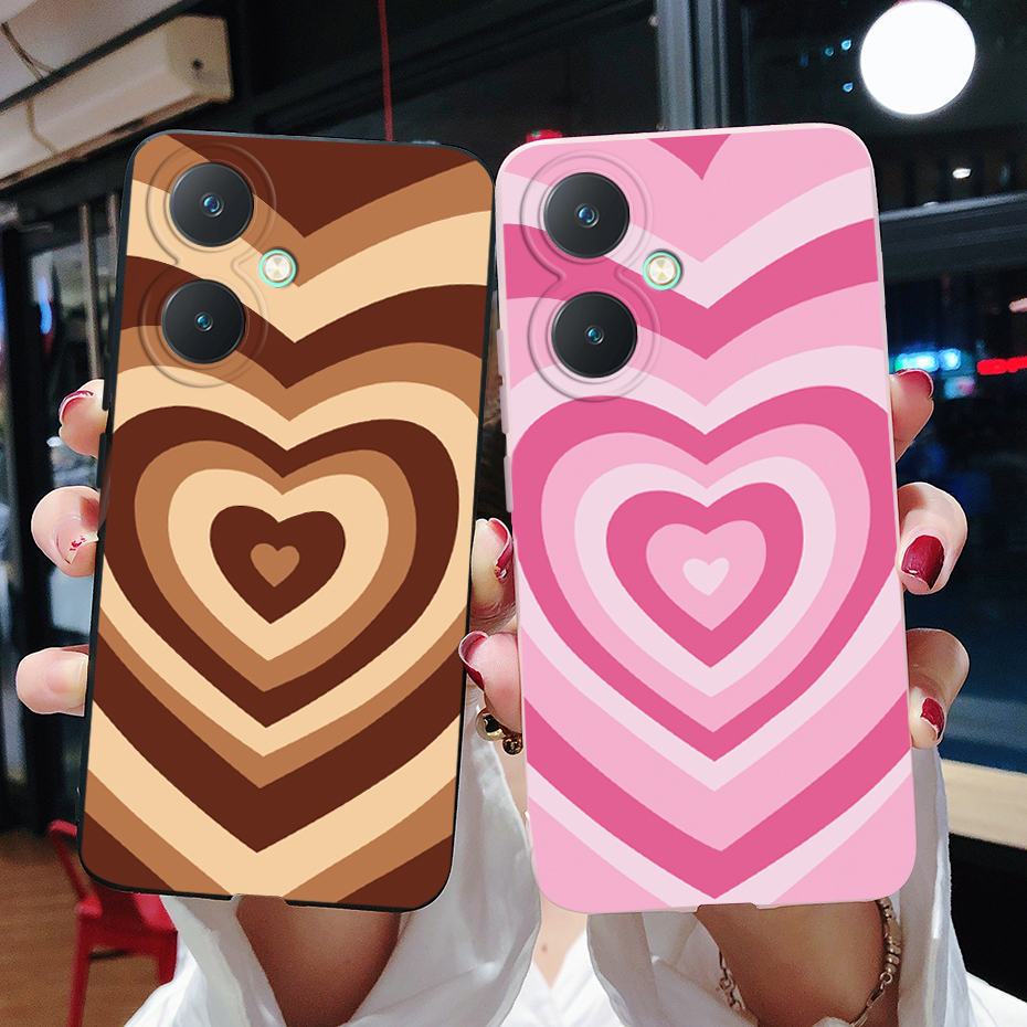 Vivo Y27 2023 Lovely Heart Printing Jelly Phone Casing VivoY27 Y 27 4G ...