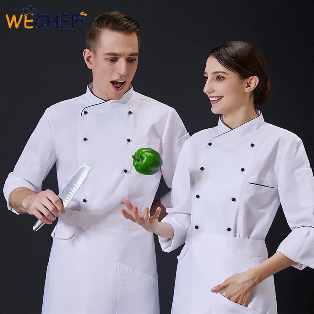 Chef Uniform Baju Chef Back Breathable Mesh Catering Chef Overalls Men ...