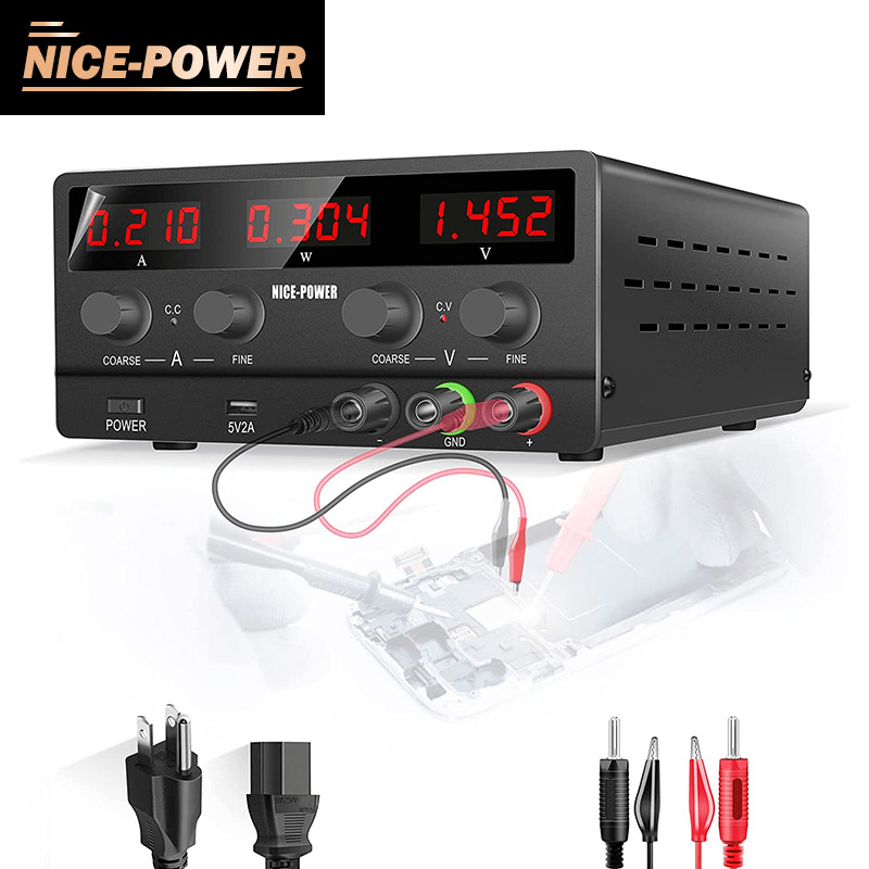 NICE-POWER USB DC Regulated Laboratory Power Supply Adjustable 30V 10A ...