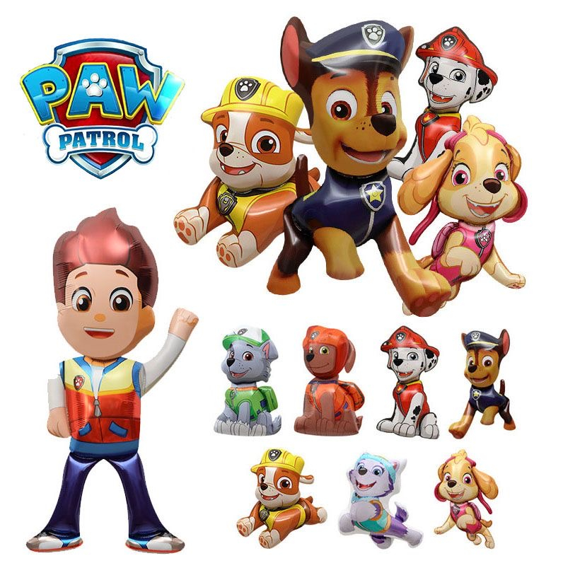 Paw Patrol Foil Balloons Kids Birthday Decoration Party Sypplies Chase Skye Rubble Marshall ...