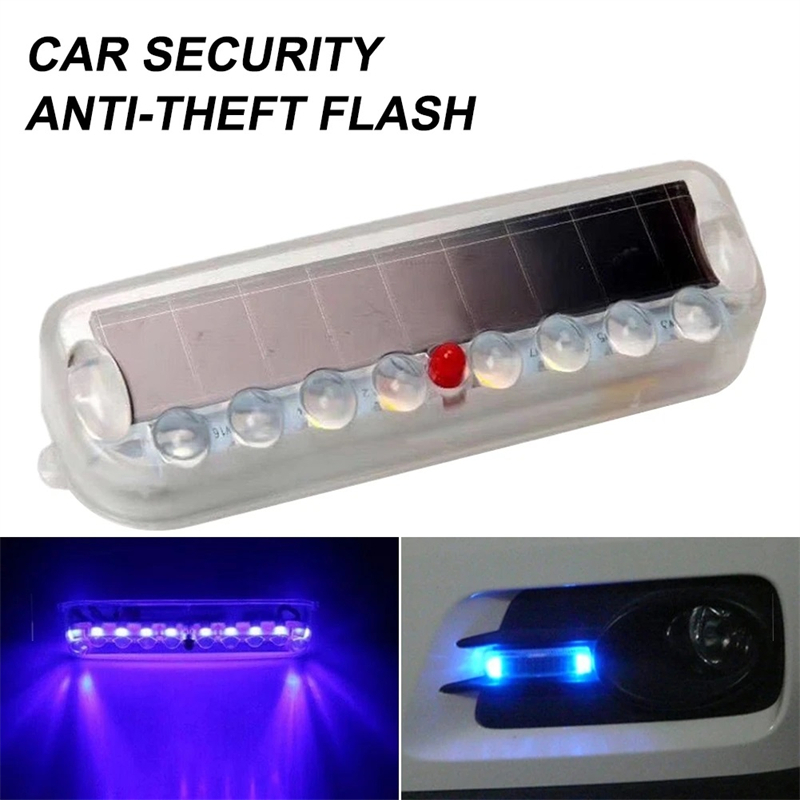 Worben Car LED Solar Power Alarm Lamp Universal Security System Warning ...