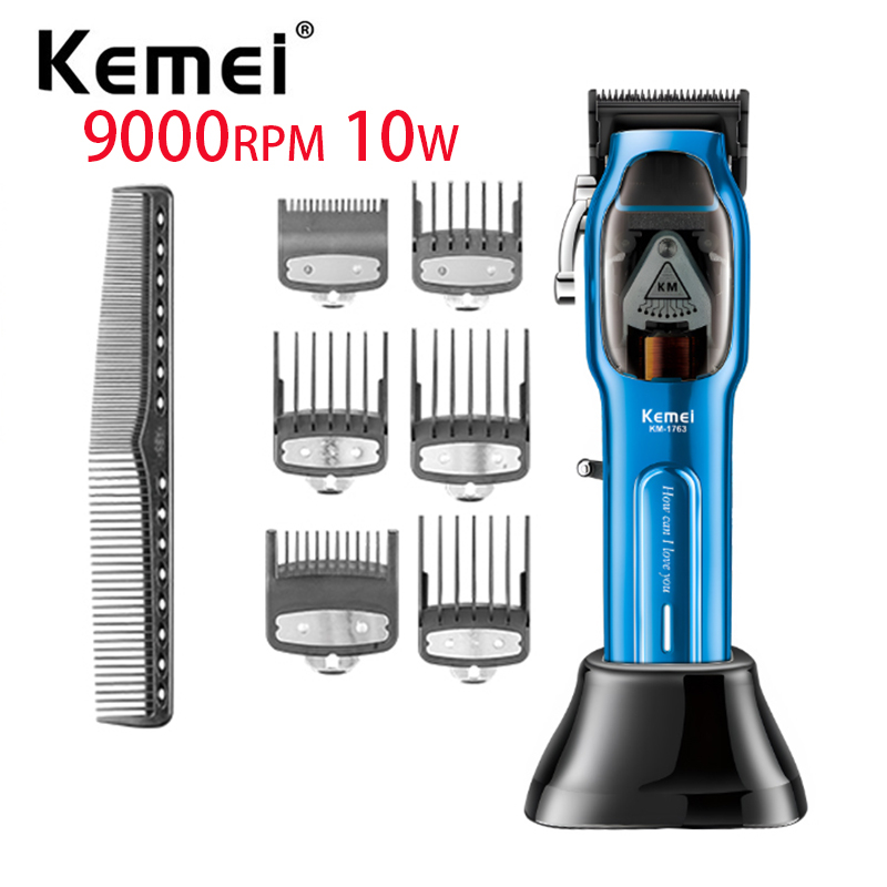 Kemei Professional Hair Clipper Barber Cordless Hair Trimmer Electric Hair Cutting Machine ...