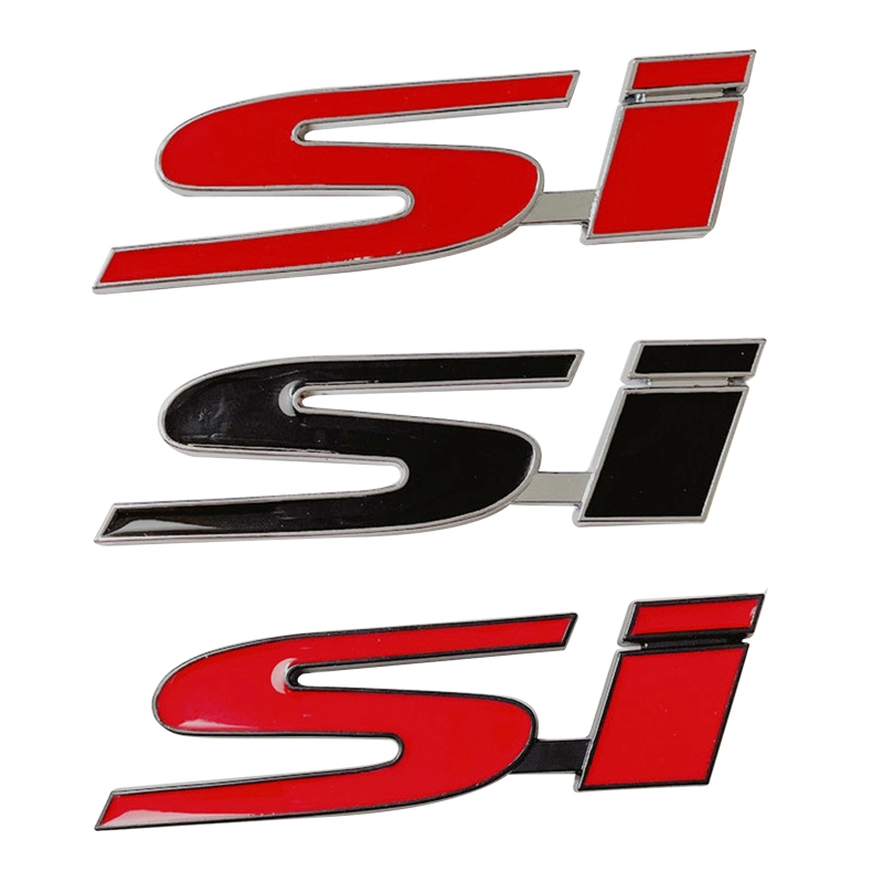 Car Styling 3D Metal Adhesive Badge Chrome Zinc Alloy SI Emblem Badge ...