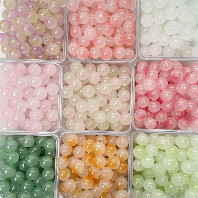 50pcs 8mm Glass Beads For Diy Handmade Accessories | Shopee Malaysia