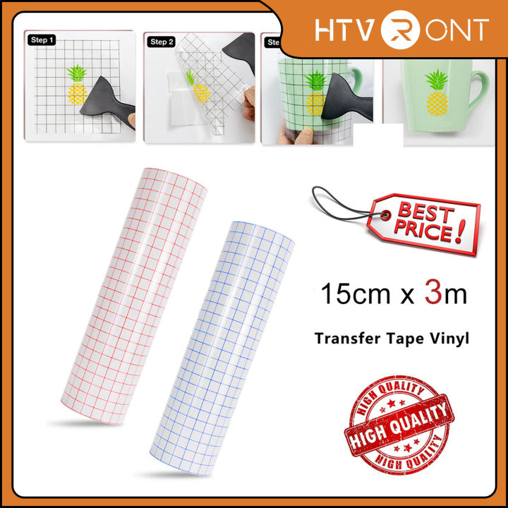 HTVRONT Transfer Tape for Self Adhesive Permanent Vinyl Roll 6"x10FT ...