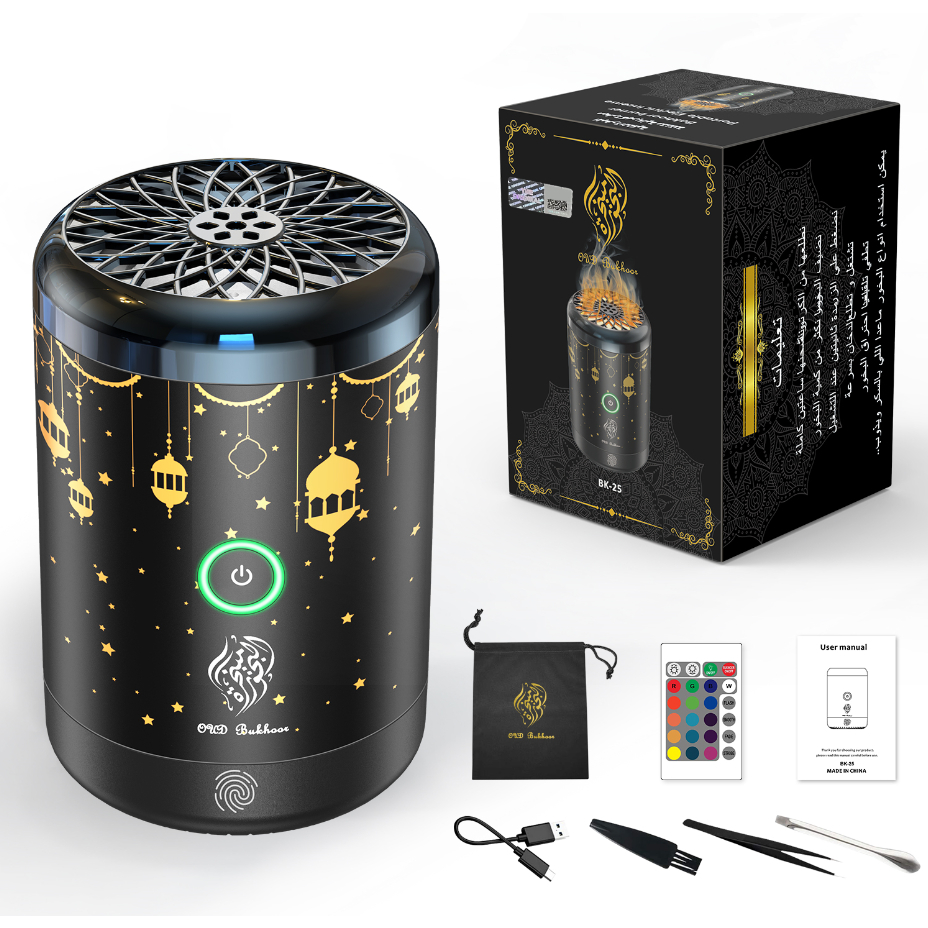 2500mAh 5V2A OUD Bukhoor Mabkhara Arabic Electric Incense Burner Set ...