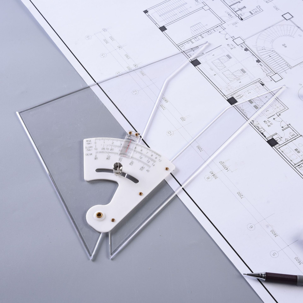 Adjustable Triangle Ruler Plain Edge for Architect, Engineer Drafting ...