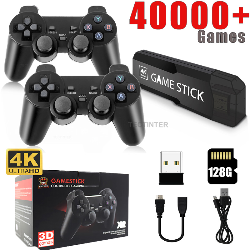 Game Stick GD10 Console 4K 128G 40000 Games Portable Dual Controller ...