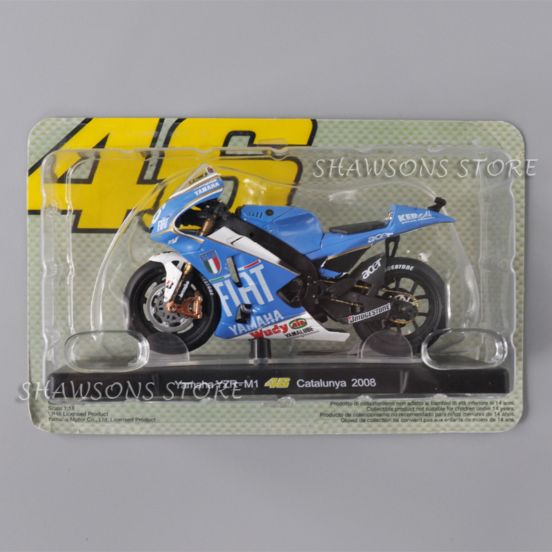 1:18 Scale Diecast Motorcycle Model Toy Yamaha YZR-M1 Miniature Replica ...