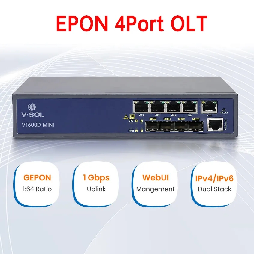 EPON OLT 4PON Mini 4port with Web Management Support ONU unlocked Compatible Huawei ZTE | Shopee ...