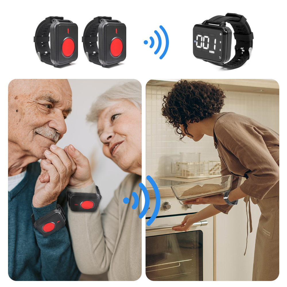 Elderly caregive pager call watch button Wireless Elderly SOS Alarm ...