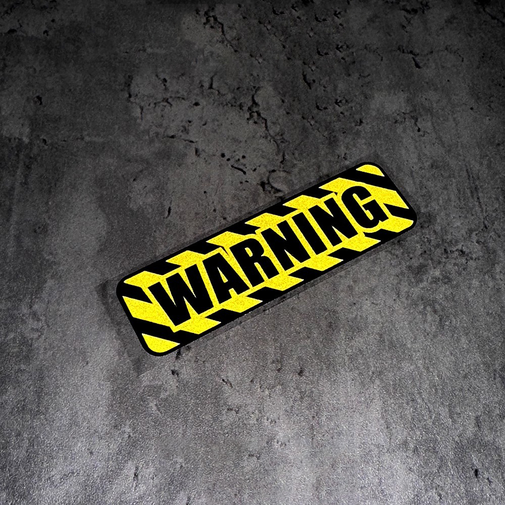 [P-A732] Reflective Car Sticker WARNING Safety WARNING Reflective ...