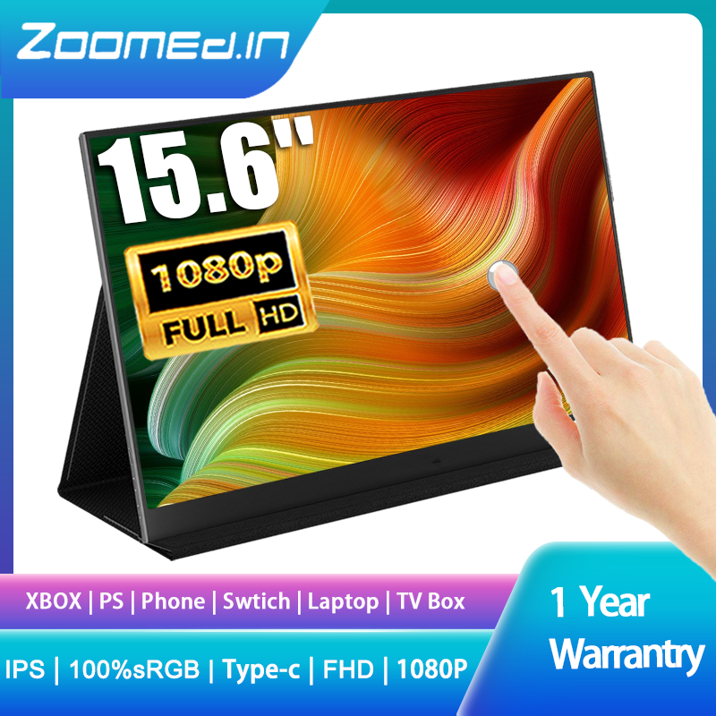 ZOOMEDIN 15.6inch 1080P/4K Resolution Touchscreen Portable Monitor 100 ...
