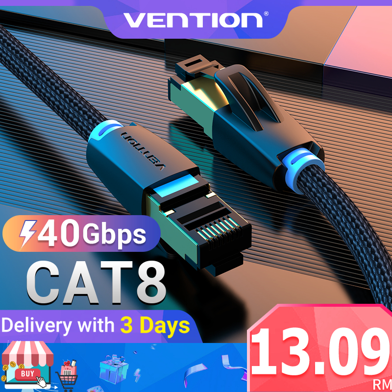 Vention Ethernet Cable Cat8 Network Cable 40Gbps Internet LAN Cord SFTP ...