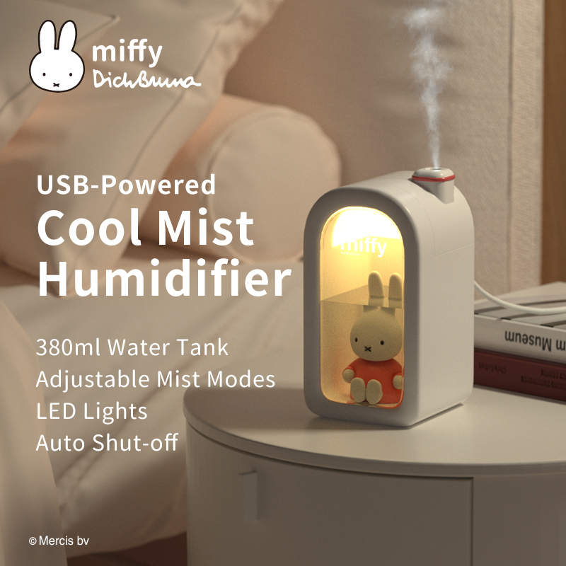 Miffy 380ML Cool Mist Humidifier For Bedroom Cute Air Humidifier Type C ...