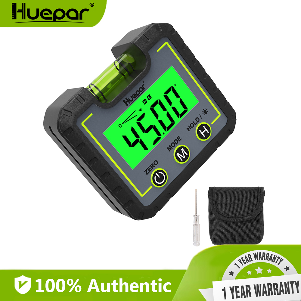 Huepar Digital Level Angle Gauge Mini Angle Finder Level Box with V ...