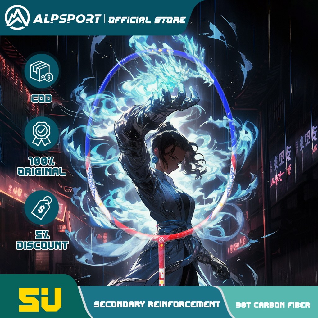 ALP PH Commemorative Model 5U G4 Max 33Lbs Badminton Racket 100% Full ...