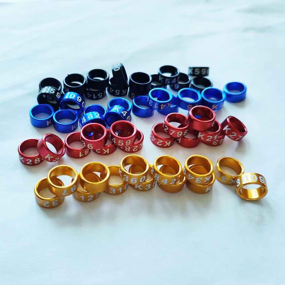 20 pcs Parrot Straight Ring 5mm/6/7/8/4/3mm With Number Birds Foot Ring ...