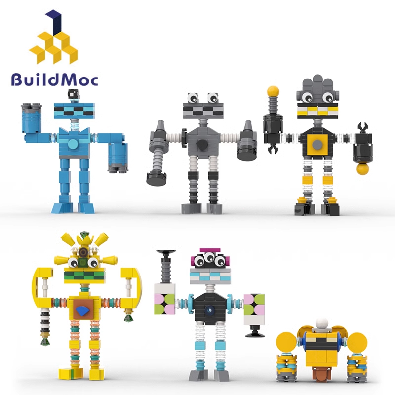 Buildmoc 6in1 My Singing Monsters Model Wubbox robot figures Building ...