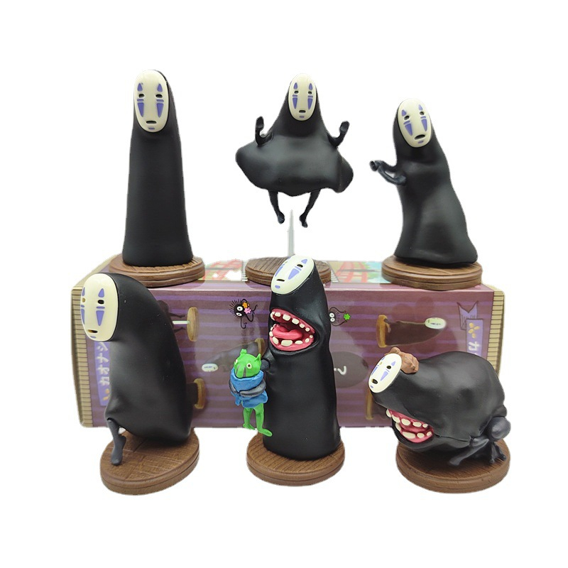 6Pcs/Set 5-8cm Miyazaki Hayao Totoro Spirited Away Anime Figure No Face ...